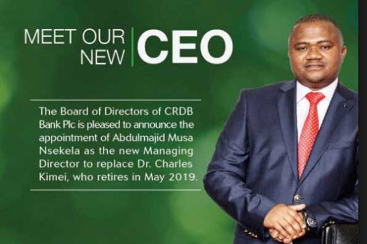 Nsekela picked to succeed Kimei at CRDB bank PLC | The Citizen