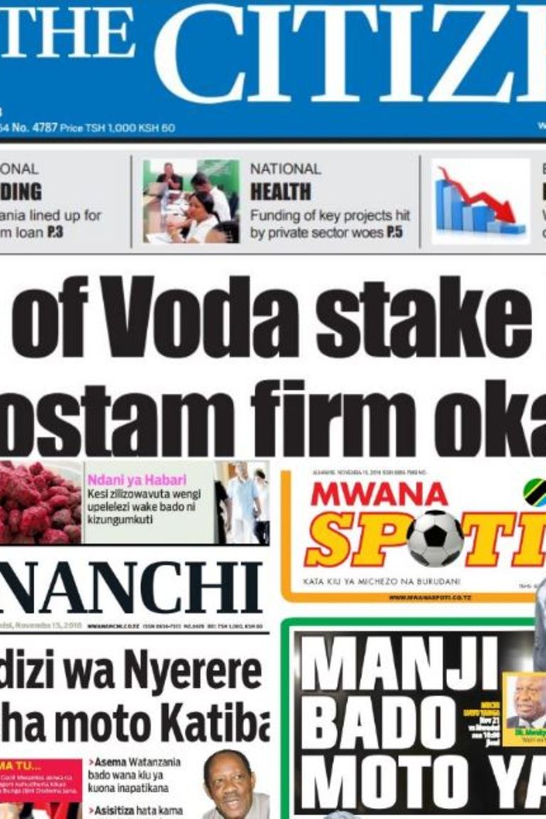 The Citizen Newspaper publisher named champion in Tanzania’s print ...