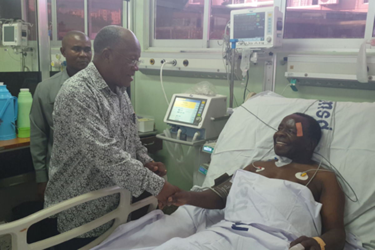 President John Magufuli visits hospitalised Mangula | The Citizen