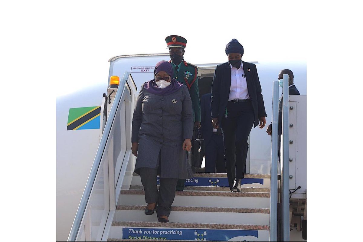 President Samia arrives in Rwanda for two-day state visit | The Citizen
