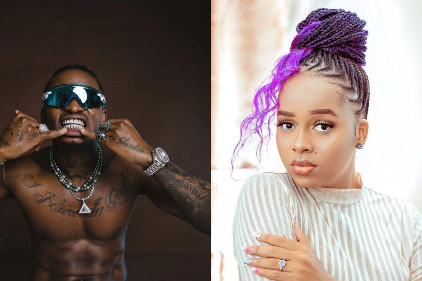 Rapper Diamond Purple Hairstyles