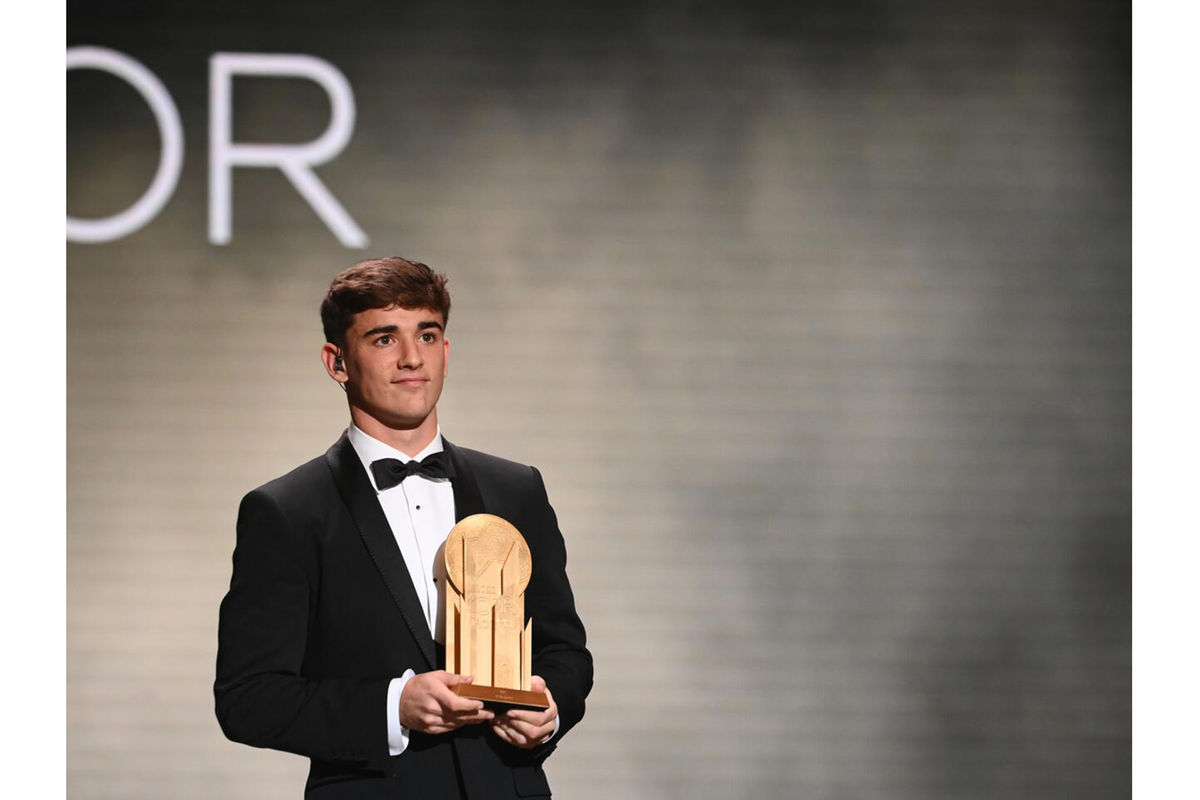 Barcelona's Gavi wins Kopa Trophy for best youngster at Ballon d'Or ...