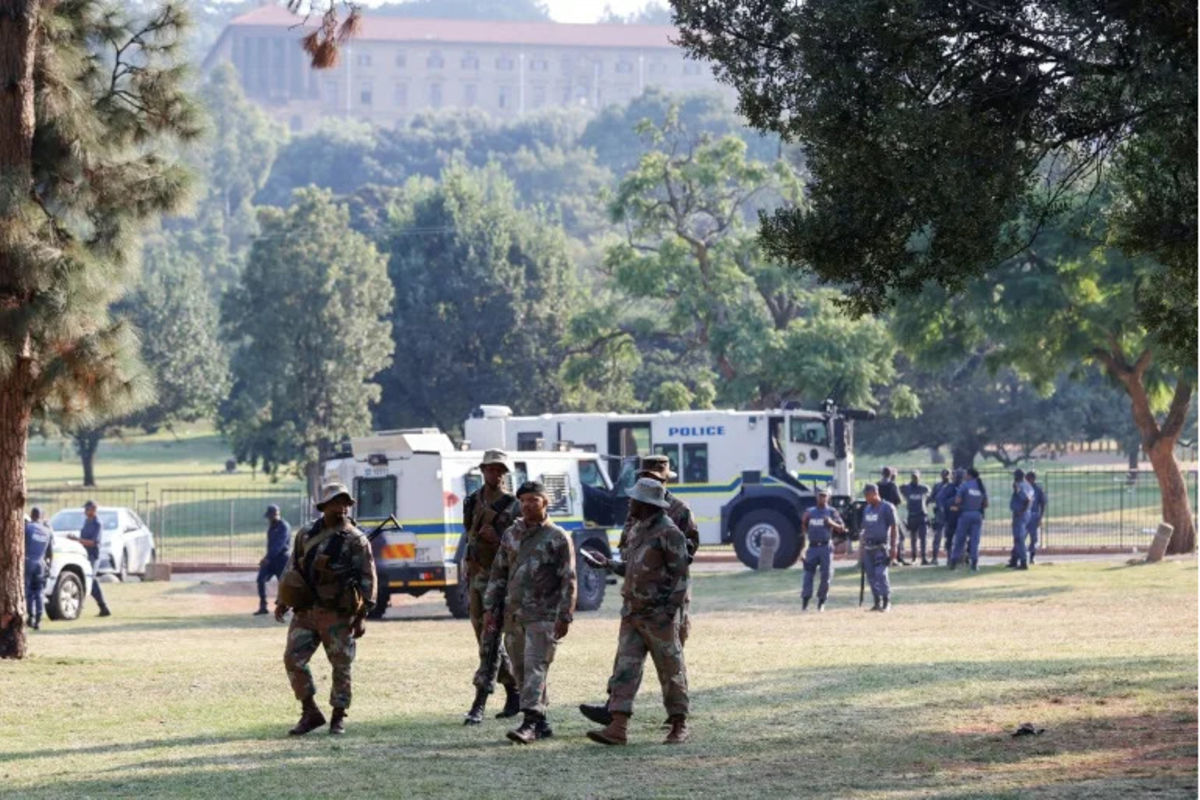 South Africa police, soldiers deploy for opposition-led protests | The ...