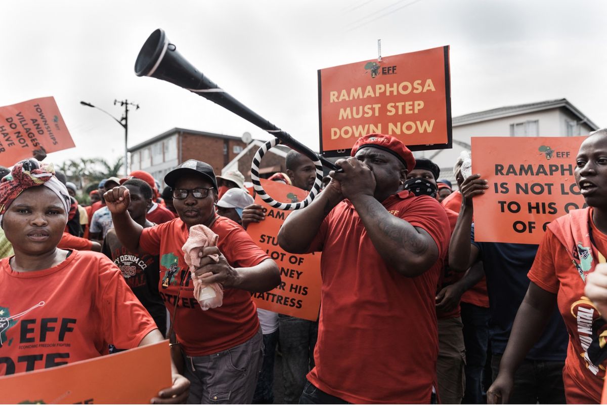 South African protesters march to demand Ramaphosa steps down | The Citizen