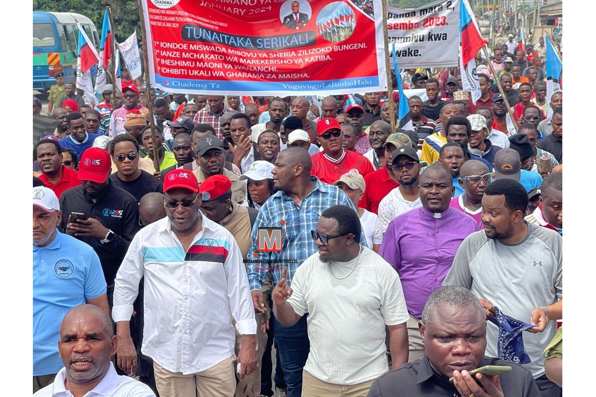 Chadema take to the streets in peaceful protest for electoral reform ...