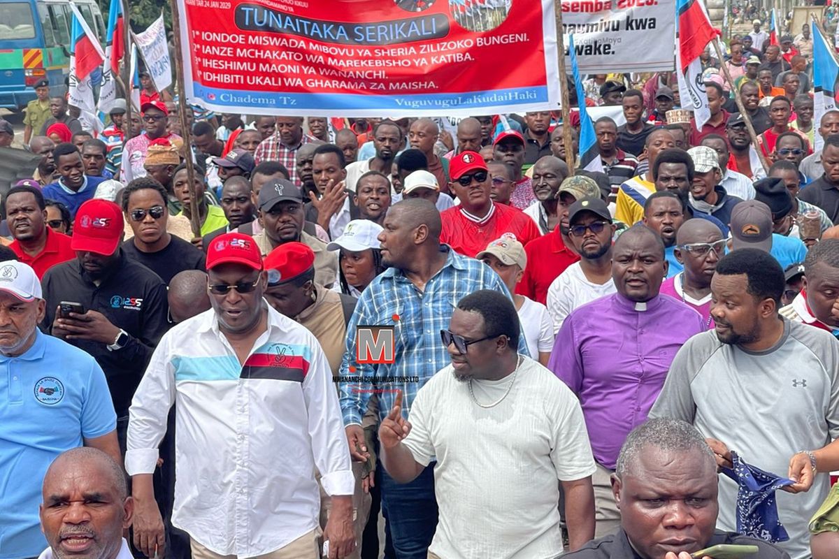 Chadema take to the streets in peaceful protest for electoral reform ...