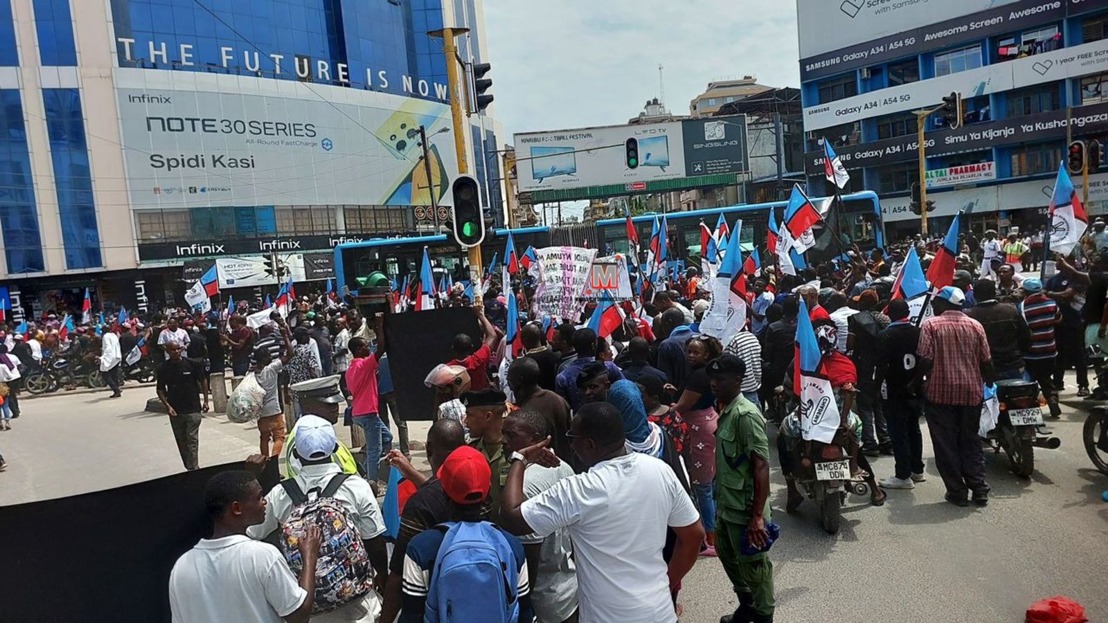 Chadema take to the streets in peaceful protest for electoral reform ...