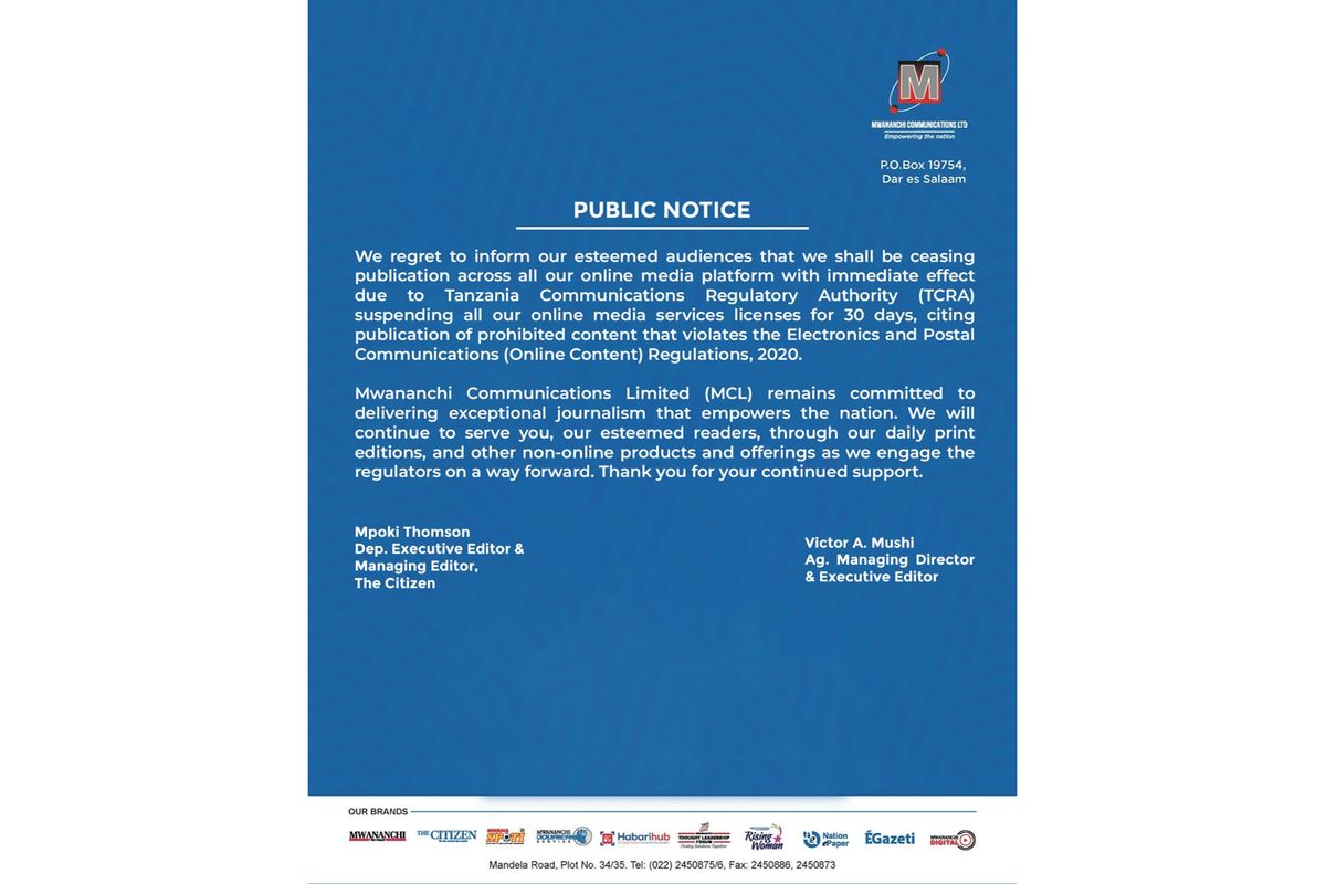 Public Notice | The Citizen