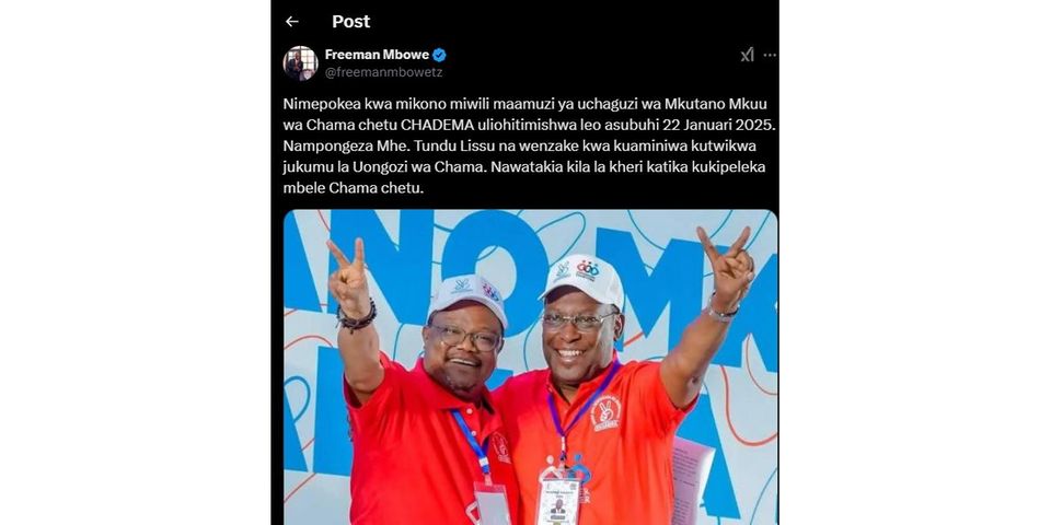 Freeman Mbowe's 21-year Chadema leadership comes to an end | The Citizen