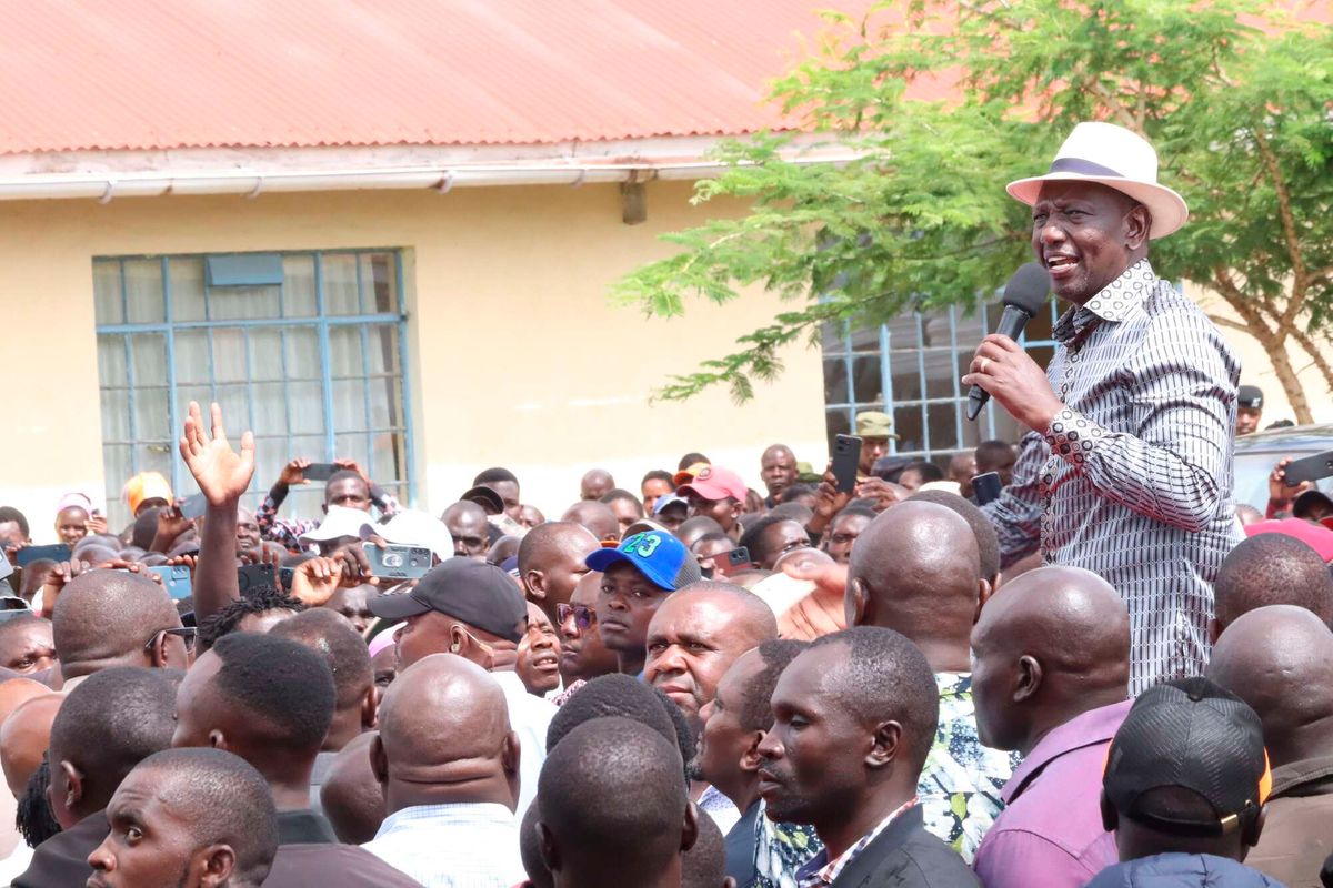 Kenya President Ruto hit with 'flying shoe' during rally | The Citizen