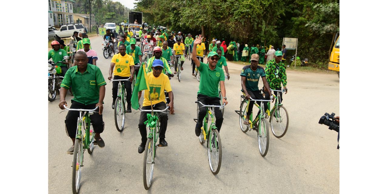 Simai rides CCM bicycle to collect nomination papers as Zanzibar ...