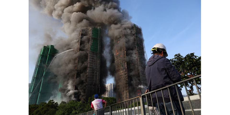 Fire engulfs residential high-rise buildings in Hong Kong | The Citizen