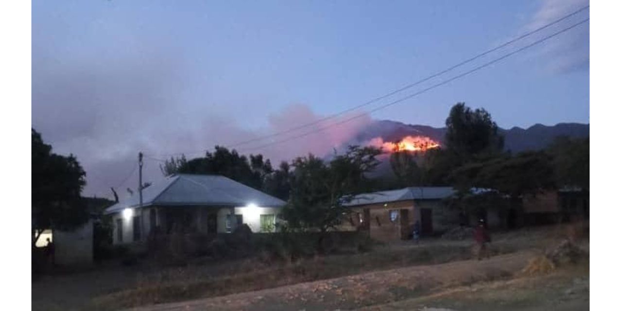 Wildfire sweeps across Mount Hanang in Tanzania as authorities rule out ...