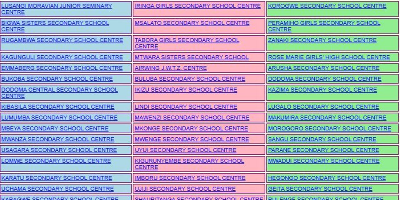 Necta releases Standard Four and Form Two national assessment results ...