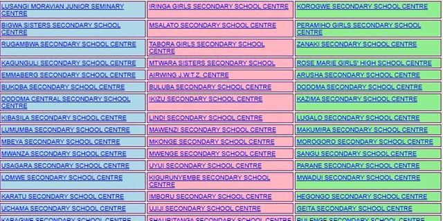 Necta releases Standard Four and Form Two national assessment results ...